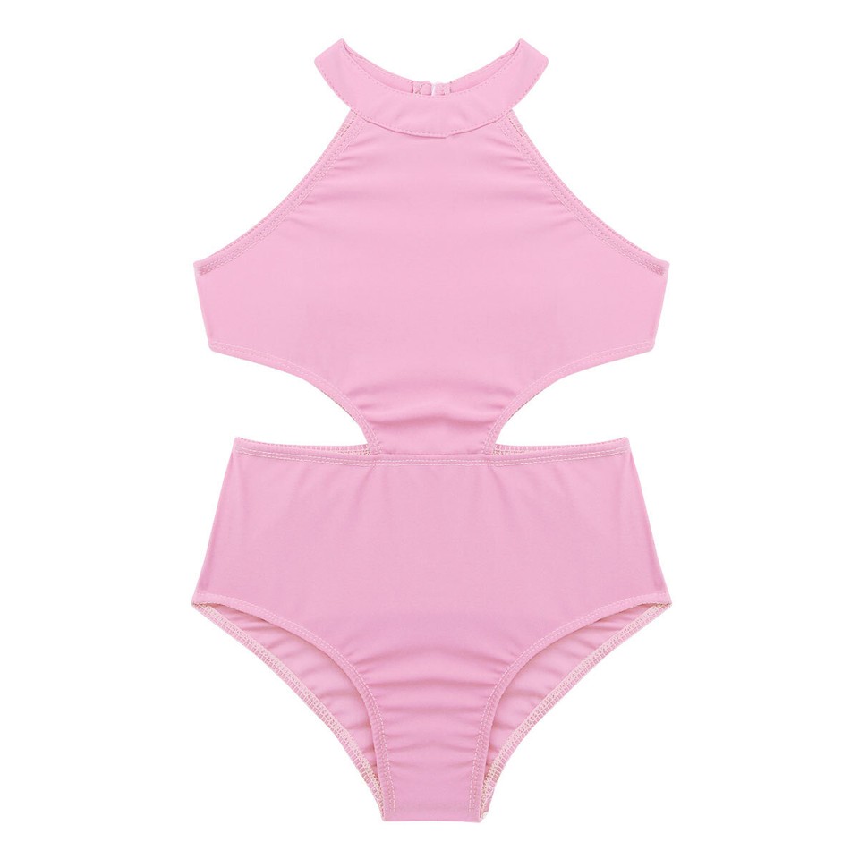 Girls Ballet Dance Leotards Gymnastic Unitards Halter Cutout Back ...