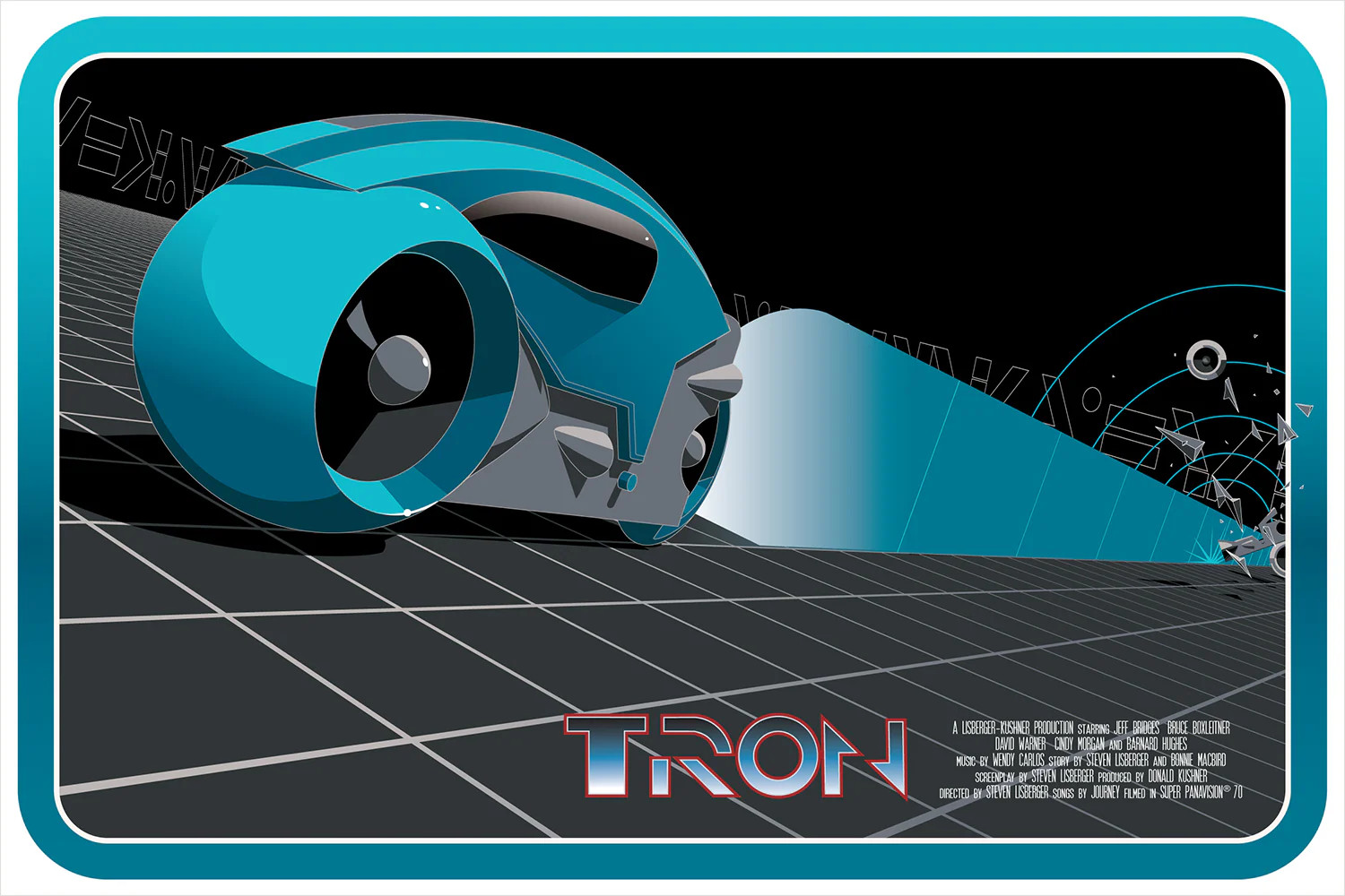 Tron Lightcycle Blue 24x16 Movie Poster Craig Drake Ltd Edition x/125 ...