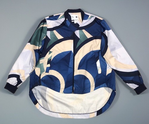 Puma X Careaux Women’s L Windbreaker Jacket High-Low Abstract Floral ...