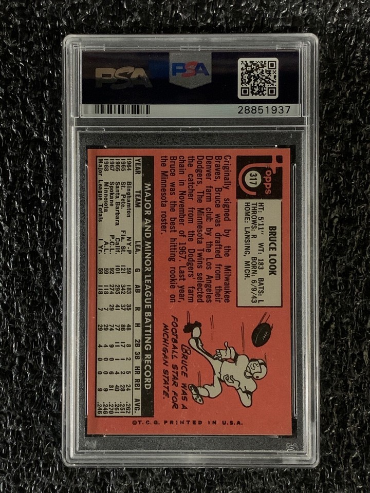 1969 Topps Baseball #317 Bruce Look PSA 8 | eBay