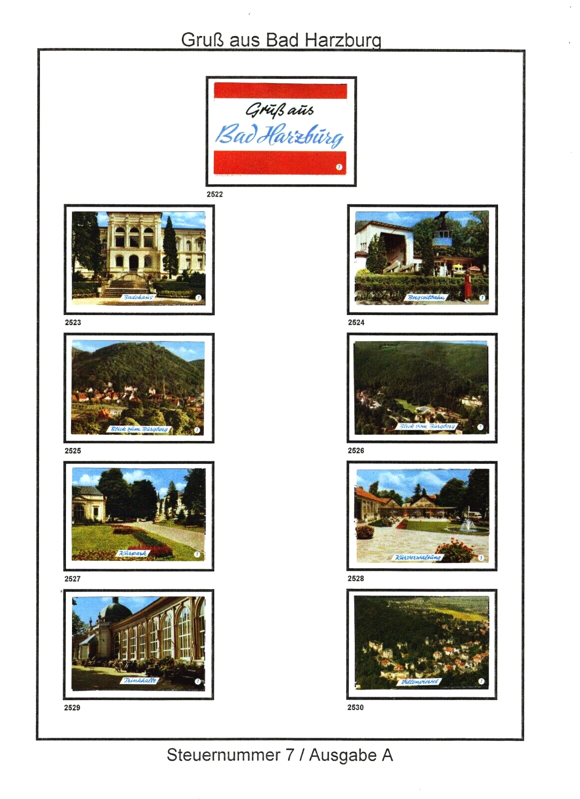 9er Fotoserie-Etiketten "Gruß aus Bad Harzburg" BRD | eBay