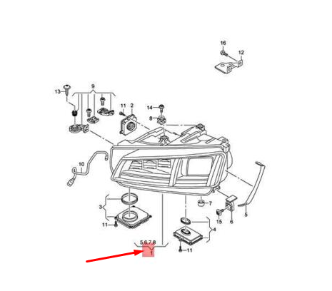 AUDI TT FV Front Right Headlight RHD 8S0941784E NEW GENUINE | eBay UK
