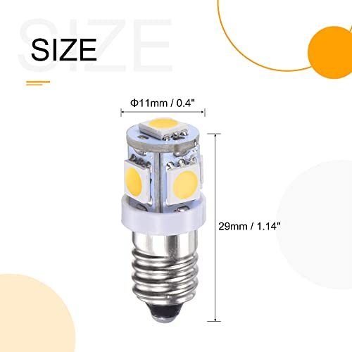 E10 Screw Base Led Bulbs 55050 Dc 12v 1w Mini Lights Interior Lamps ...