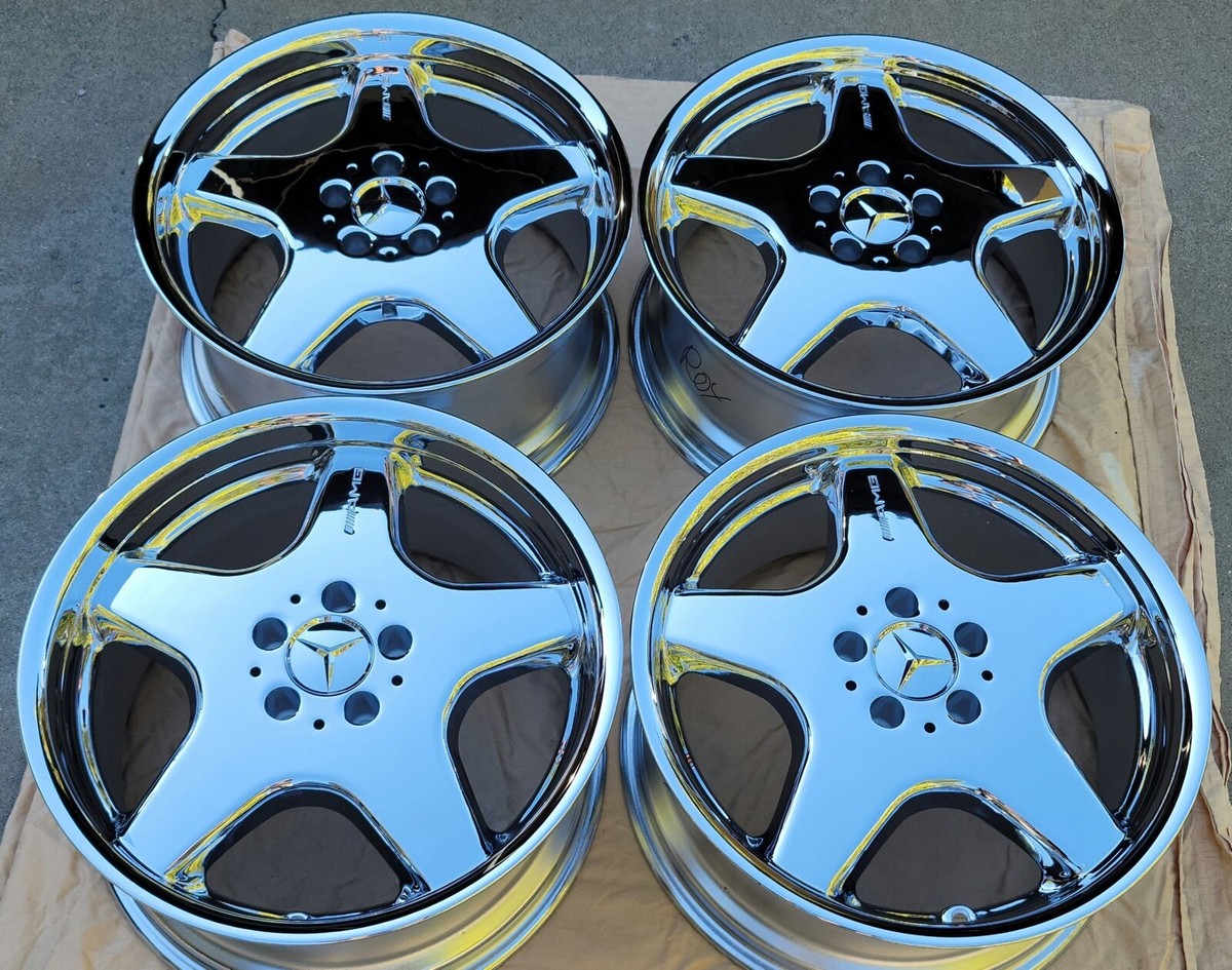 Factory Chrome Wheels Amg NO RESERVE: 18" AMG Monoblock Wheels & Tires