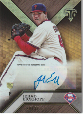 JERAD EICKHOFF - 2016 Topps Triple Take Autograph RC #ARC-JE - Phillies - 20/99 | eBay