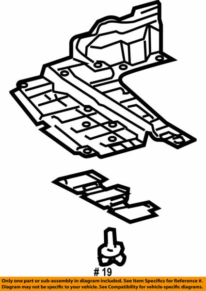 51408-47012 Toyota Cover, engine under, rh 5140847012, New Genuine OEM ...