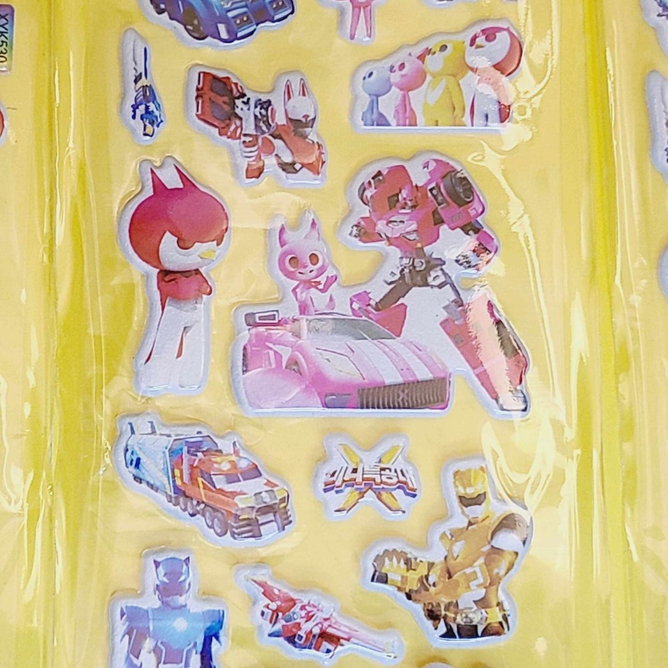 LOT 5x STICKERS SHEETS MINIFORCE ANIME SUPER DINO POWER VOLT MAX SAMMY ...