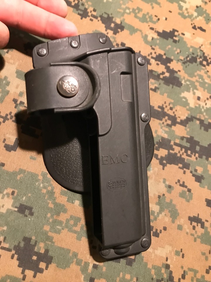 Fobus RH Paddle Holster for Colt 1911 5" with Rail Mounted Flashlight ...