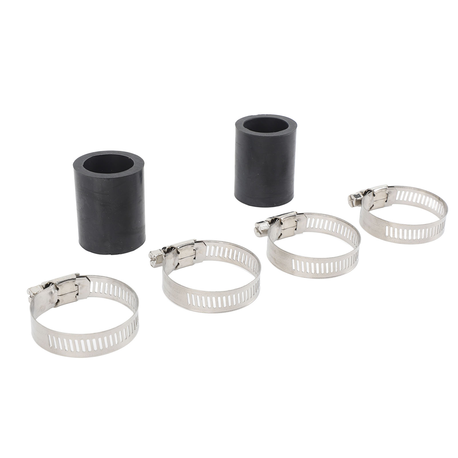 Car Black 2Pcs 1in High Temp Pipe Clamps Connector Sturdy Exhaust Pipe ...