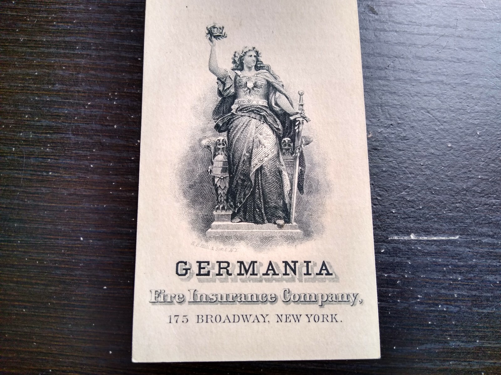 1882 Jan. Germania The Insurance Company Financial Statement NY H.B ...