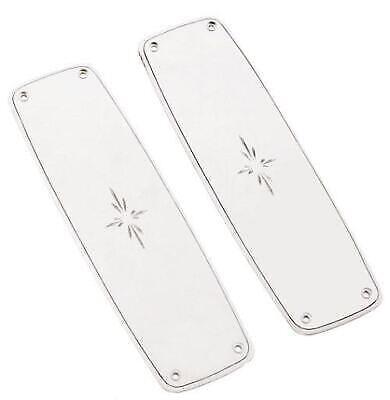 SET OF 2 Plastic Door Finger Plates Transparent Clear Good Quality push ...