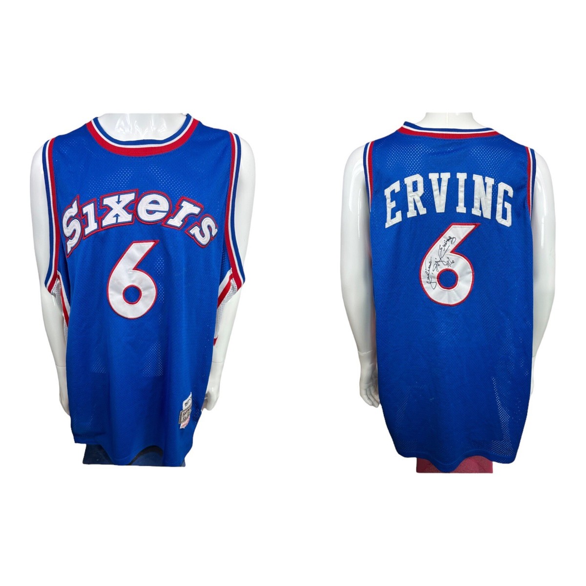 Julius Erving 76ers Authentic Dr J Julius Erving #6 Mitchell & Ness