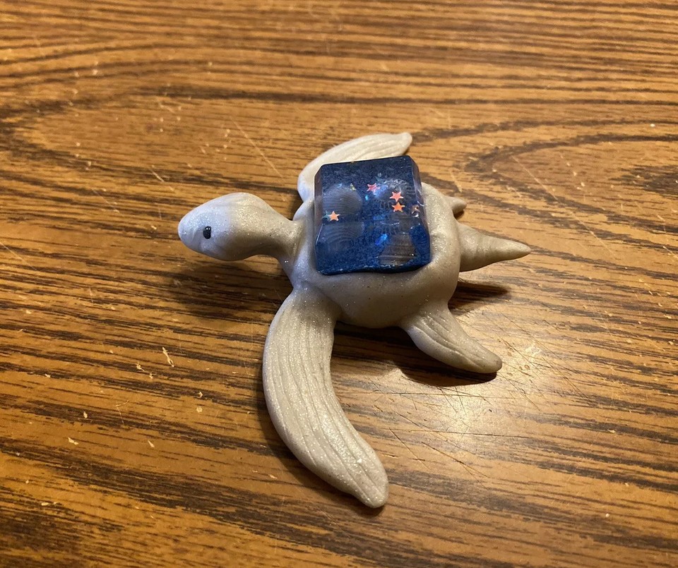 OOAK SWEET WHITE TURTLE OCEAN RESIN SHELLS | eBay