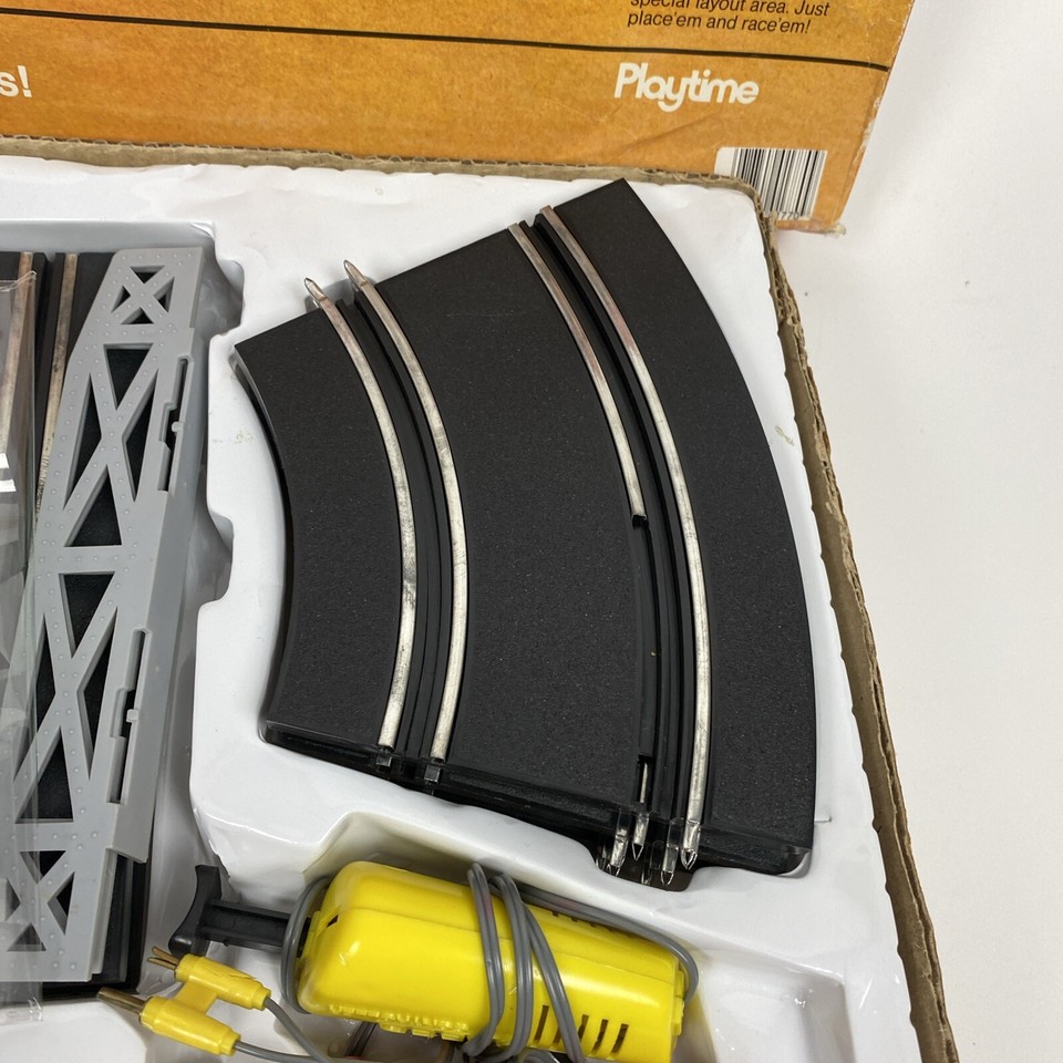 Super Rare 70s/80s VINTAGE PLAYTIME BIG RIG TRUCK RACE SET SLOT CAR IN ...