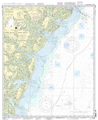 NOAA Tybee Island to Doboy Sound Chart 11509 32nd Edition Marine Map | eBay