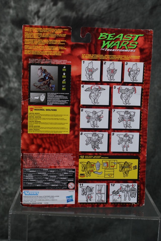 Kenner Transformers Beast Wars 2022 Reissue Maximal Wolfang w FAST ...