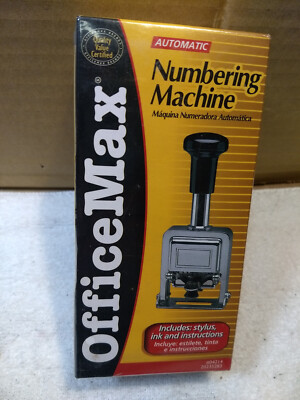 OfficeMax Numbering Machine-NEW-Fixed US shipping | eBay
