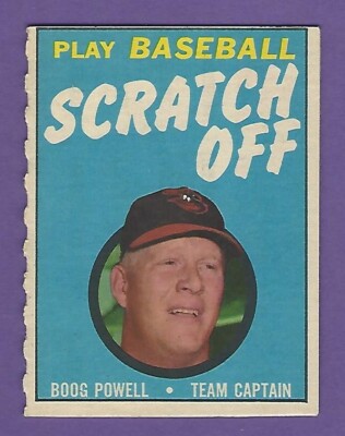 1970 Topps Scratch Off - Boog Powell - Baltimore Orioles - ExMt+ ...
