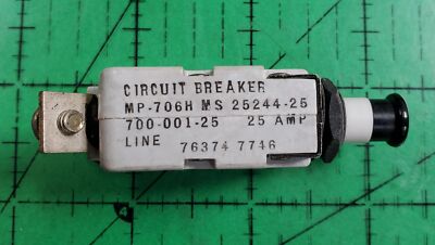 Circuit Breaker MS25244-25 Mechanical Products Inc. MP706H 700-001-25 ...