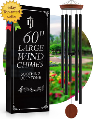 60" Extra Large Wind Chimes for outside Deep Tone - Soothing Wind ...