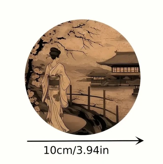 Set of 6 Japanese Samurai Coasters In Various Designs Wooden Brand New ...