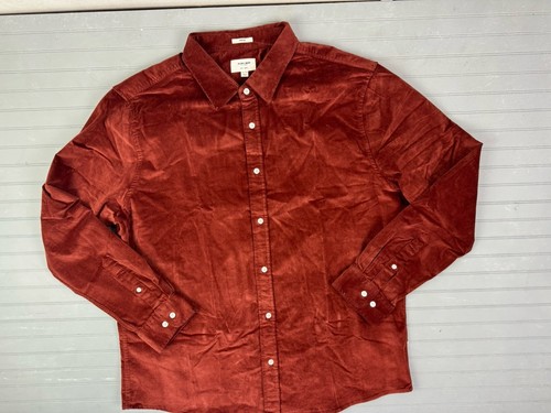 Julian & Mark Size XXL Mens Rust/Maroon Colored Corduroy Shirt Long ...