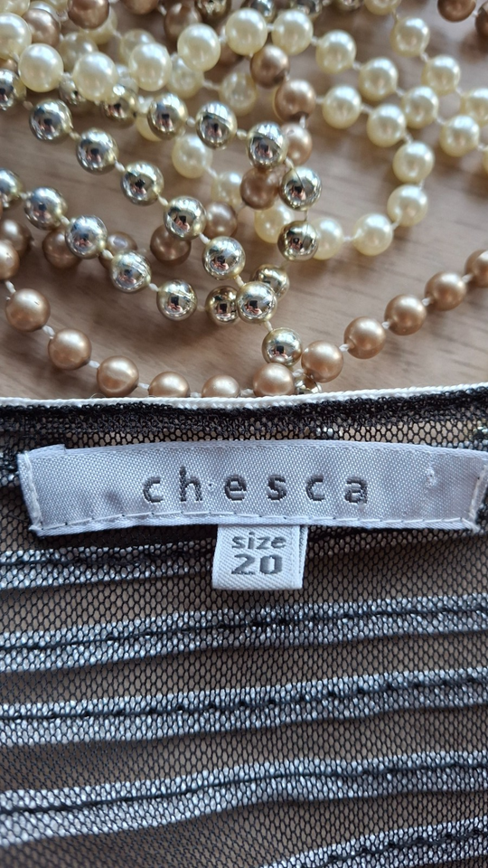 LADIES shirt blouse top BY CHESCA WOMENS PLUS size 20 XL Net CHIC ...