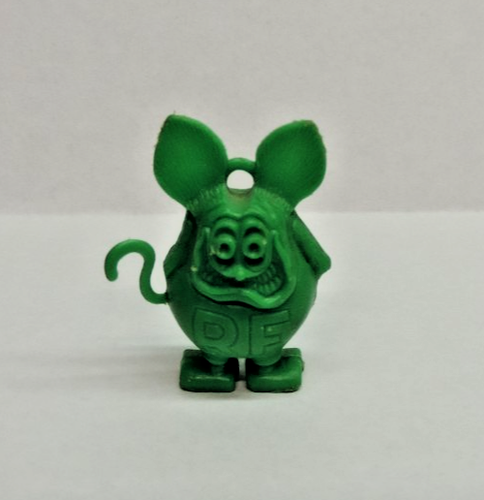 Ed Roth Rat Fink Gumball Charm Keychain Figure 1 3/8" Green 1970's Ring ...