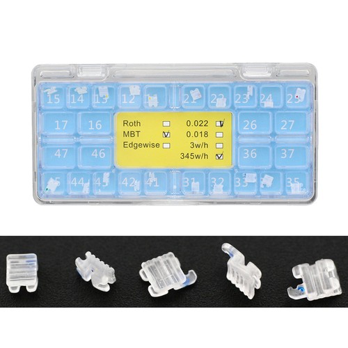Dental Orthodontic Ceramic Brackets Clear MBT 022 Braces Ortodoncia ...