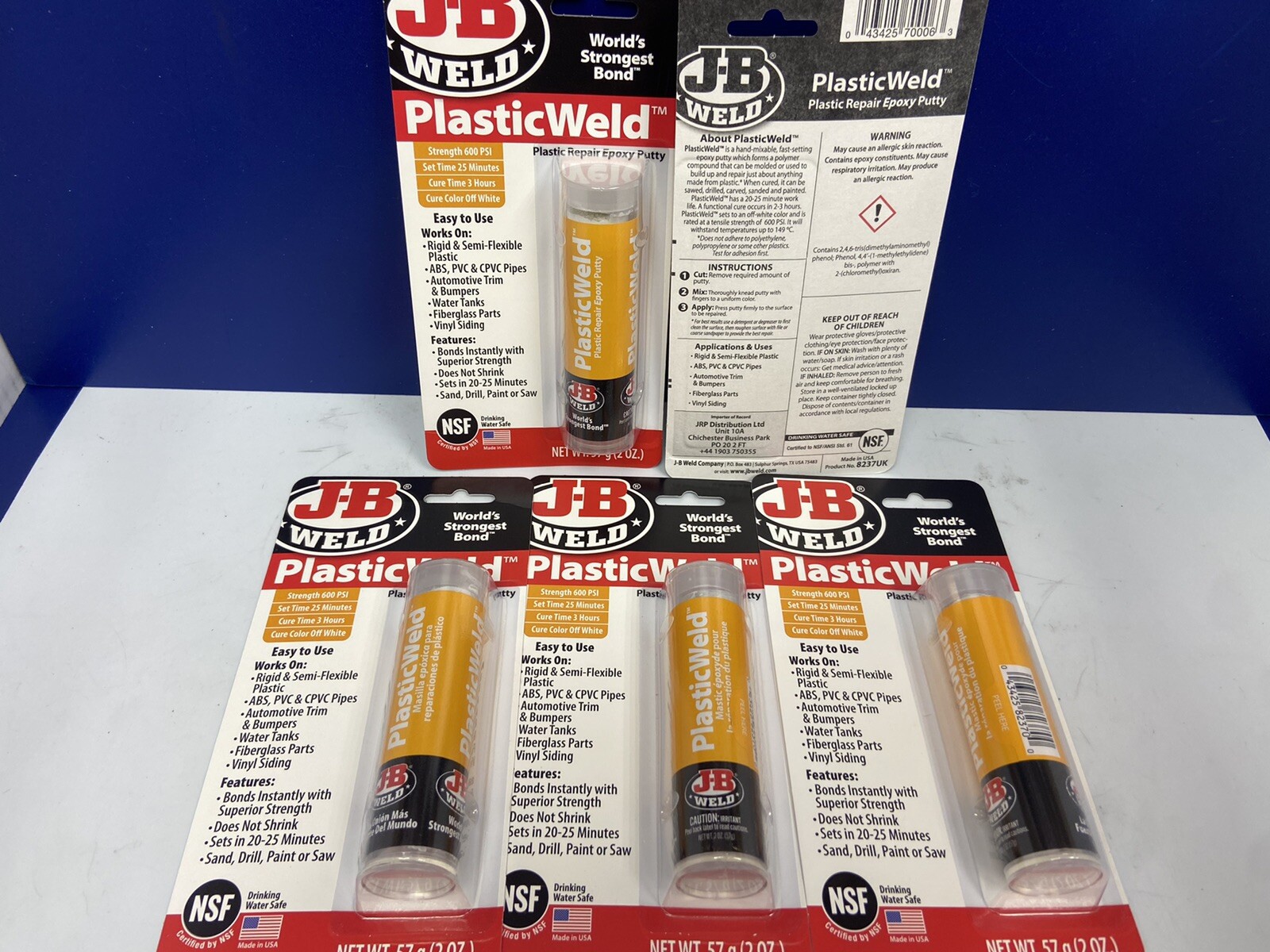 JB Weld PlasticWeld Epoxy Putty Paste Putty Super Strength Bond | eBay UK