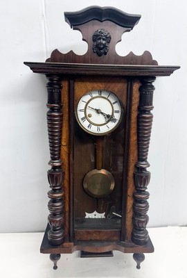 Antique Art Nouveau Lady Pendulum Walnut Wood Wall Clock | eBay