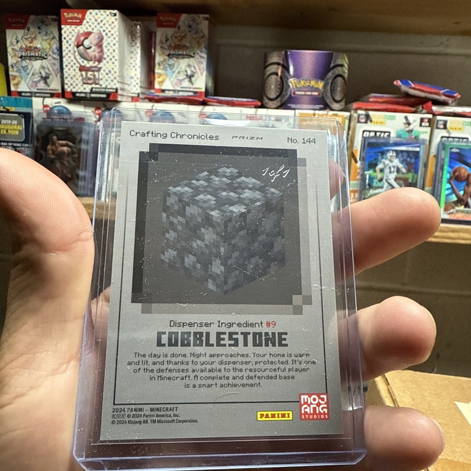 2024 Panini Minecraft COBBLESTONE 1/1 PACK FRESH RARE | eBay