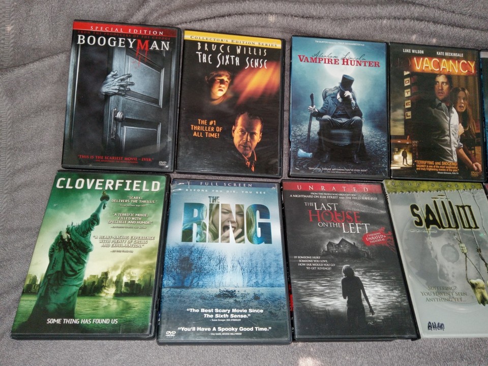 Horror DVD Lot - Boogeyman/The Ring/Abraham Lincoln: Vampire Hunter/Saw ...