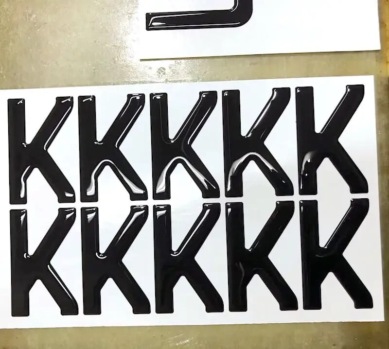 14 x 3D Gel Letters for Number Plates Car Registration Plate Digits ...