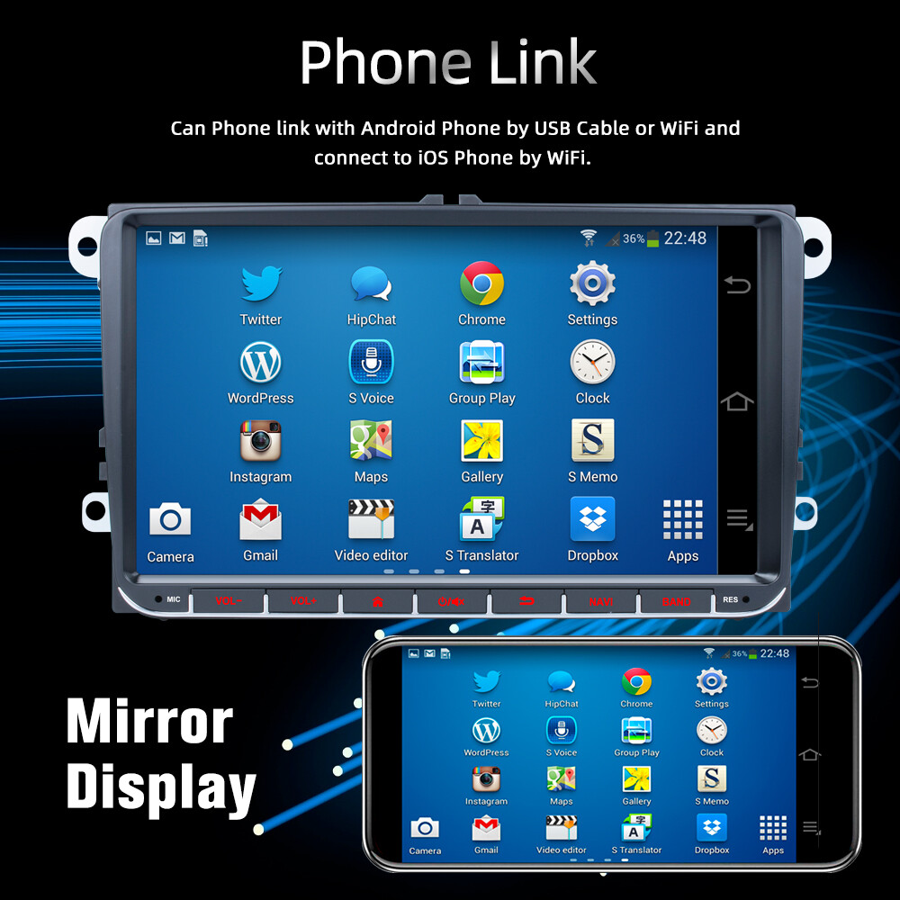 Radio Android Para Vw Passat SYGAV Android 10 Car GPS Stereo Radio For