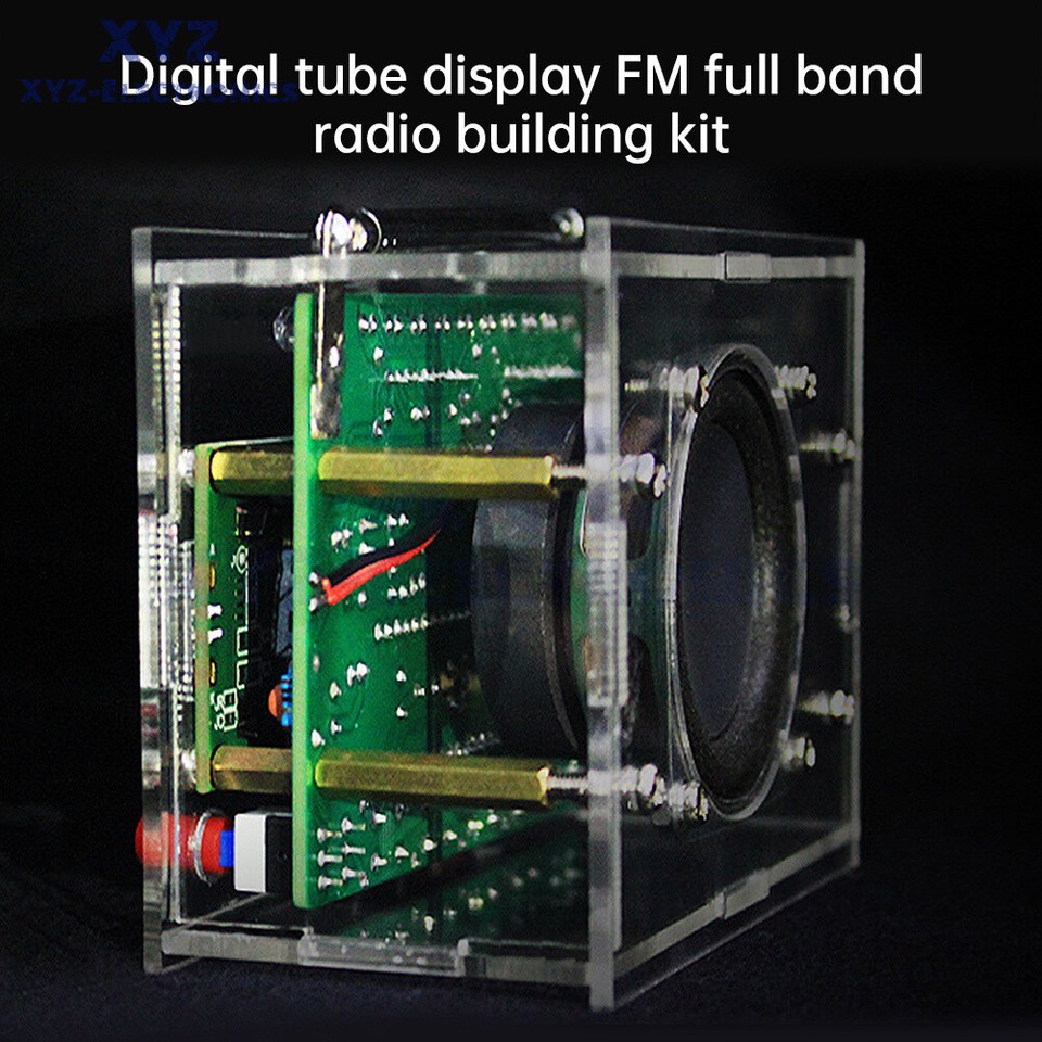 87-108MHz Digital FM Radio Kit LCD Display Soldering Practice DIY Radio ...