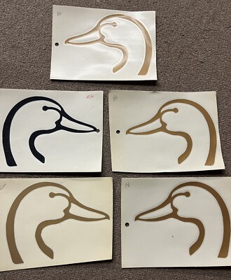6"x4.5" DU style Duck Decal Lot of 5 4-Gold, 1-Black Truck Decal ...