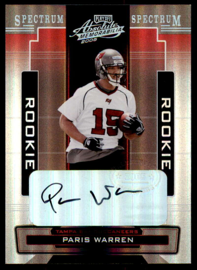 Paris Warren Rookie 2005 Absolute Memorabilia Spectrum Silver ...