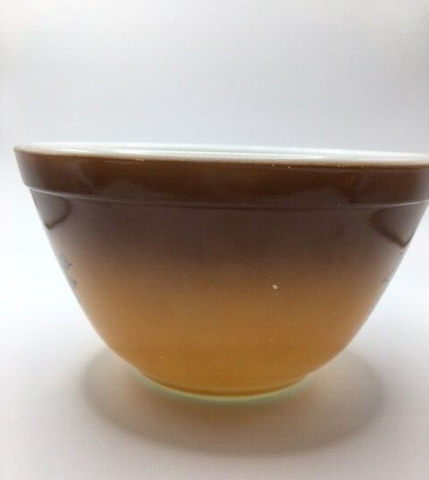 Vintage Pyrex Old Orchard Brown 401 Mixing Nesting Bowl, fruit pattern ...
