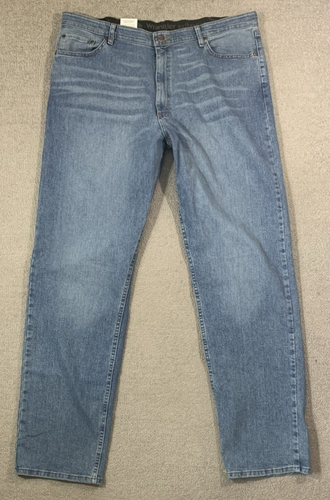 Wrangler Authentics Men's 40x36 High-Rise Work Jeans – Medium Wash ...