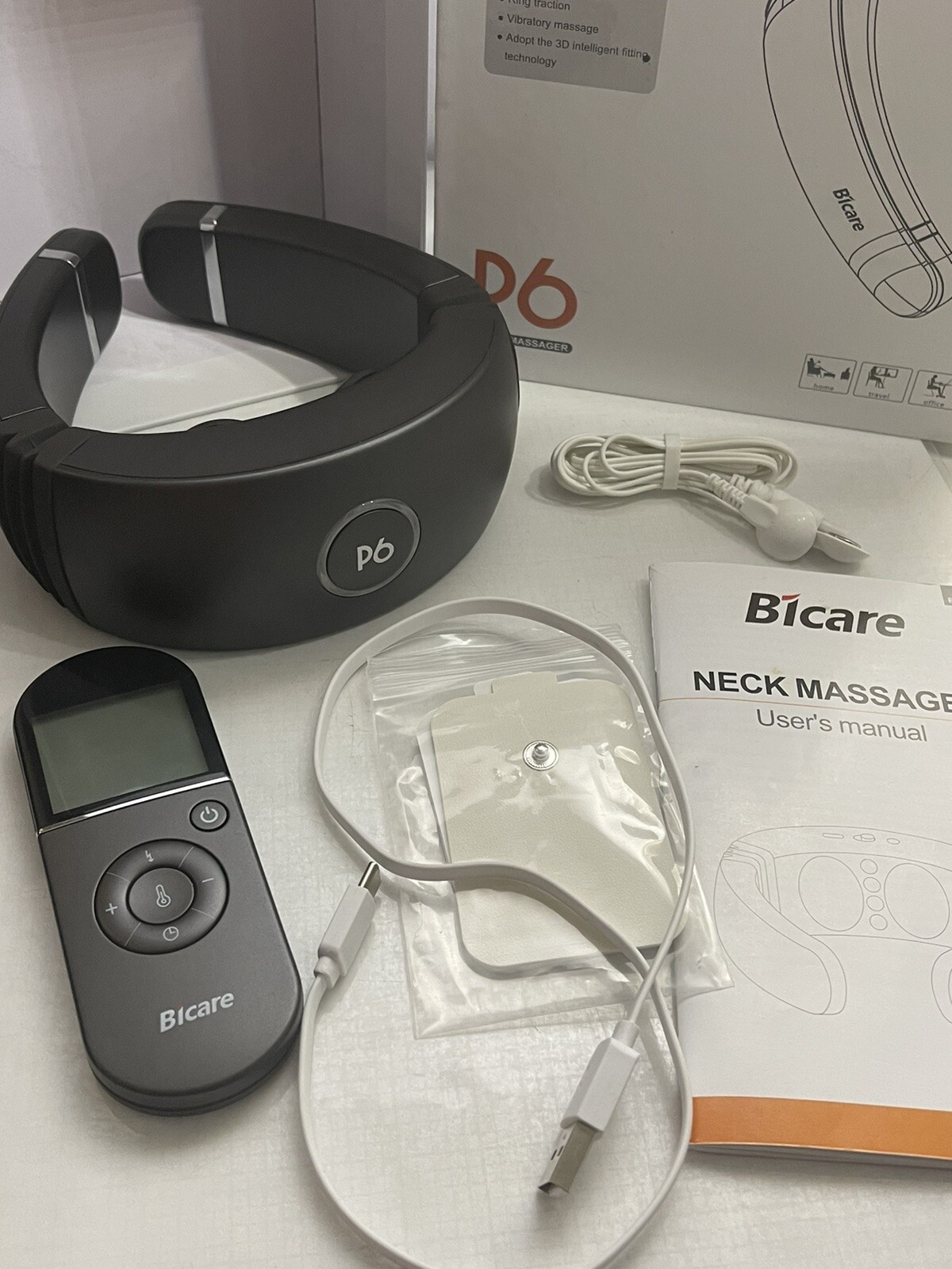Bicare P6 / Black Gray /Neck Massager With Remote Control | eBay