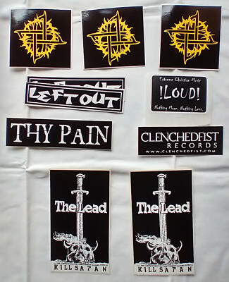 10 Vintage Christian Metal Punk Stickers - The Lead - Thy Pain - Left ...