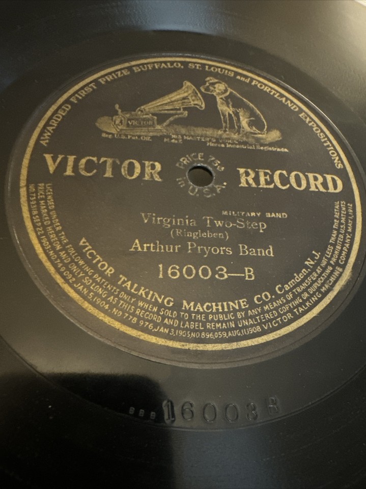 Victor 78 RPM Dance Orchestra / Arthur Pryor’s Band - Virginia Two Step ...