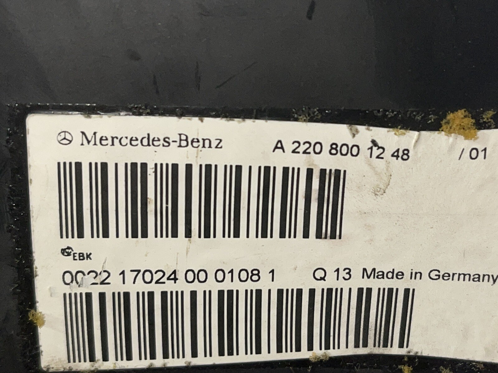 OE 1995-2006 Mercedes Benz Vacuum Pump Cover A2208001248 | eBay