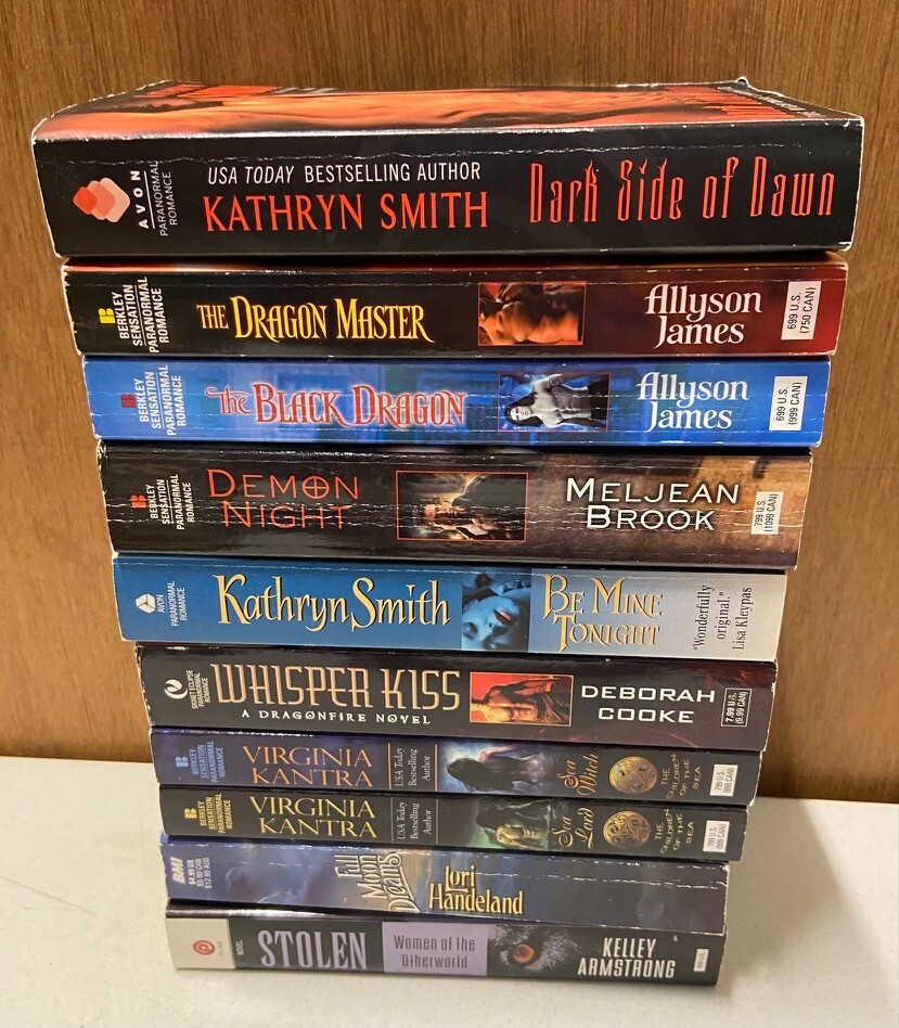 Lot of 10 Paranormal Romance Paperback Books by Various Authors ...