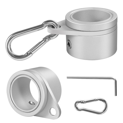Flag Pole Rings Flagpole Rings Aluminum Alloy 360° Rotating Anti Wrap ...