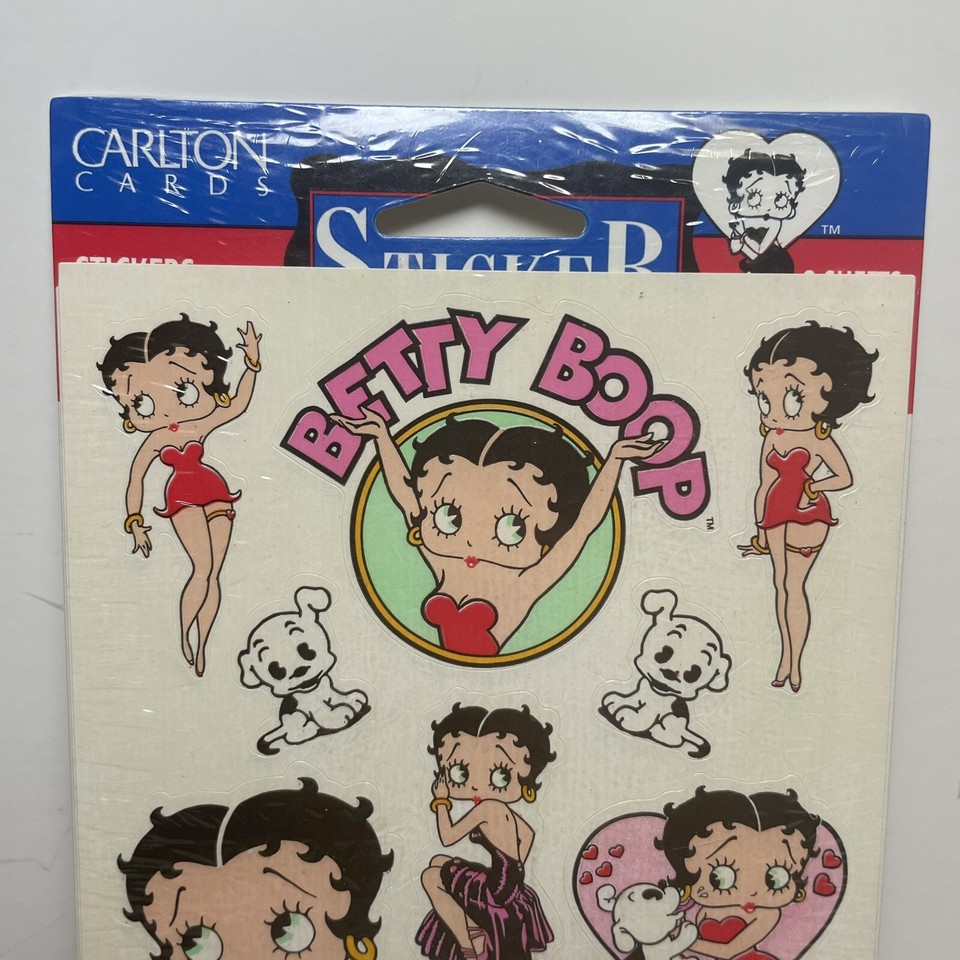 Vintage 1997 Betty Boop Stickers Carlton Cards King Fleischer American ...