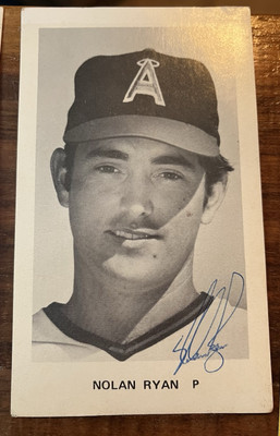 Nolan Ryan Angels Signed Autographed 4x6 Team Issued Photo Card HOF | eBay