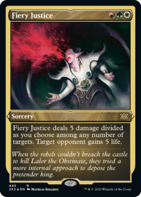 x1 Fiery Justice - Foil Etched R MTG Double Masters 2022 M/NM, English ...