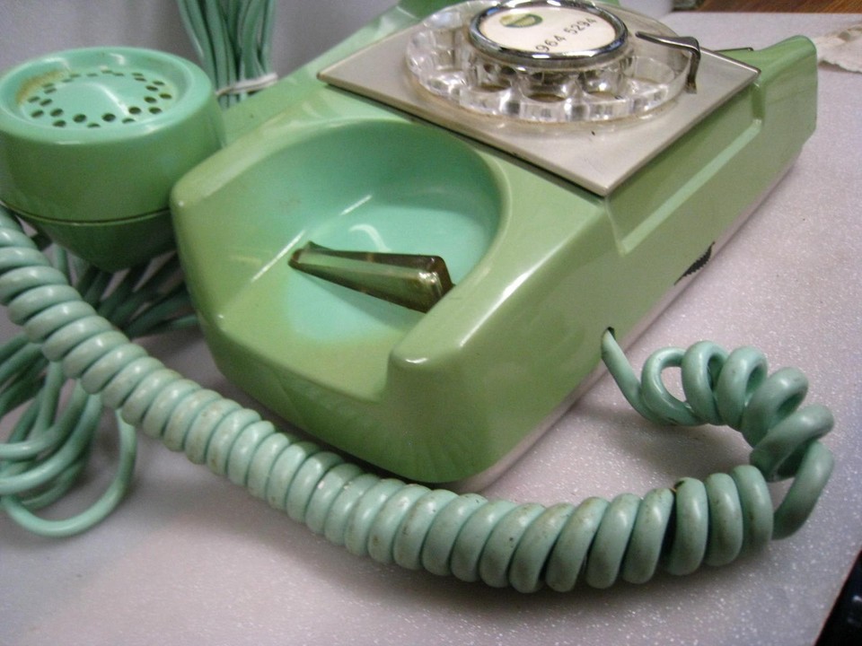 Vintage GTE Automatic Electric Starlite MINT Green Rotary Wall Phone ...